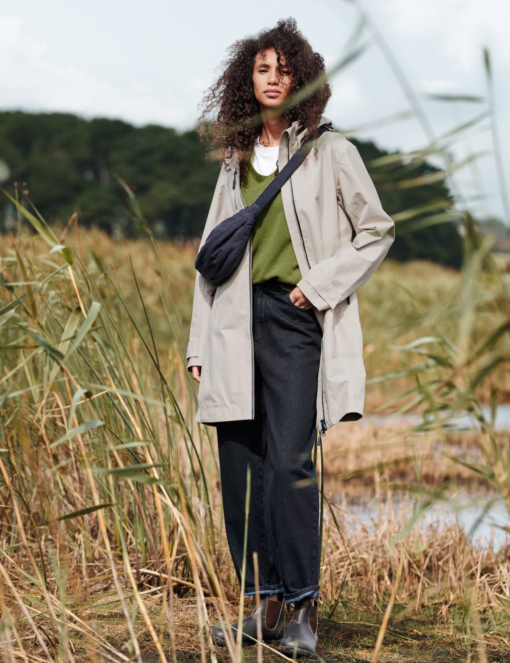Waterproof Cotton Rich Longline Raincoat | Seasalt Cornwall | M&S