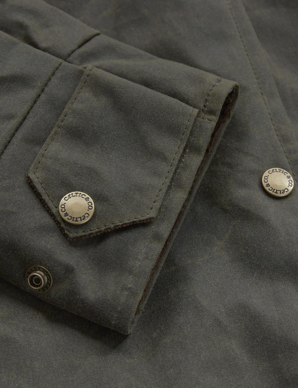 Waxed Pure Cotton Relaxed Utility Jacket | Celtic & Co. | M&S