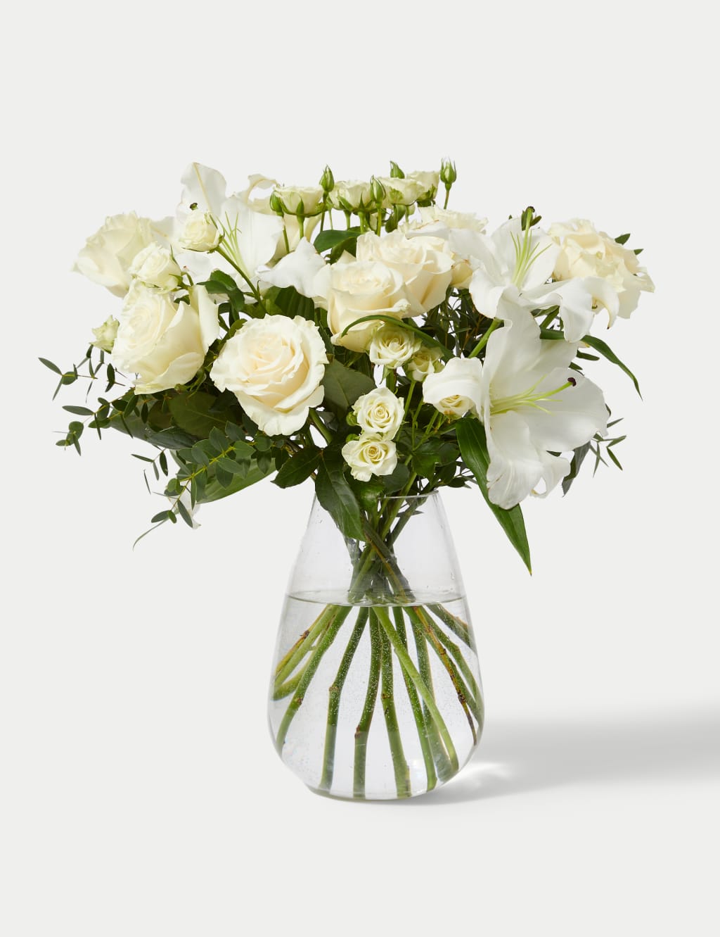 White Rose & Lily Bouquet | M&S