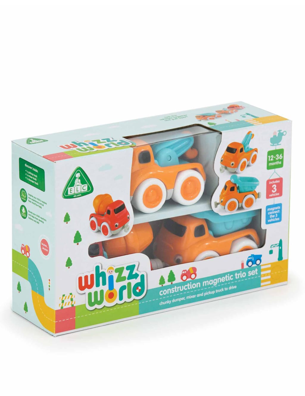 Whizz World Construction Vehicle Trio Set (1-3 Yrs) | Early Learning ...