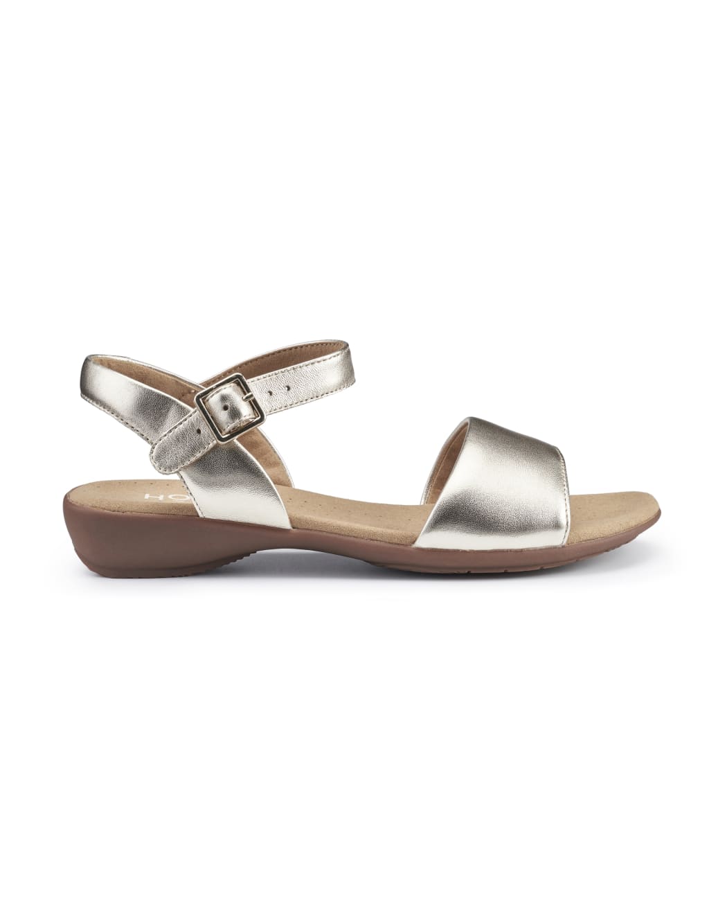 Wide Fit Leather Ankle Strap Flat Sandals | Hotter | M&S