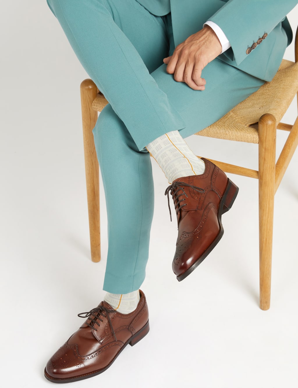 Wide Fit Leather Brogues | Jones Bootmaker | M&S