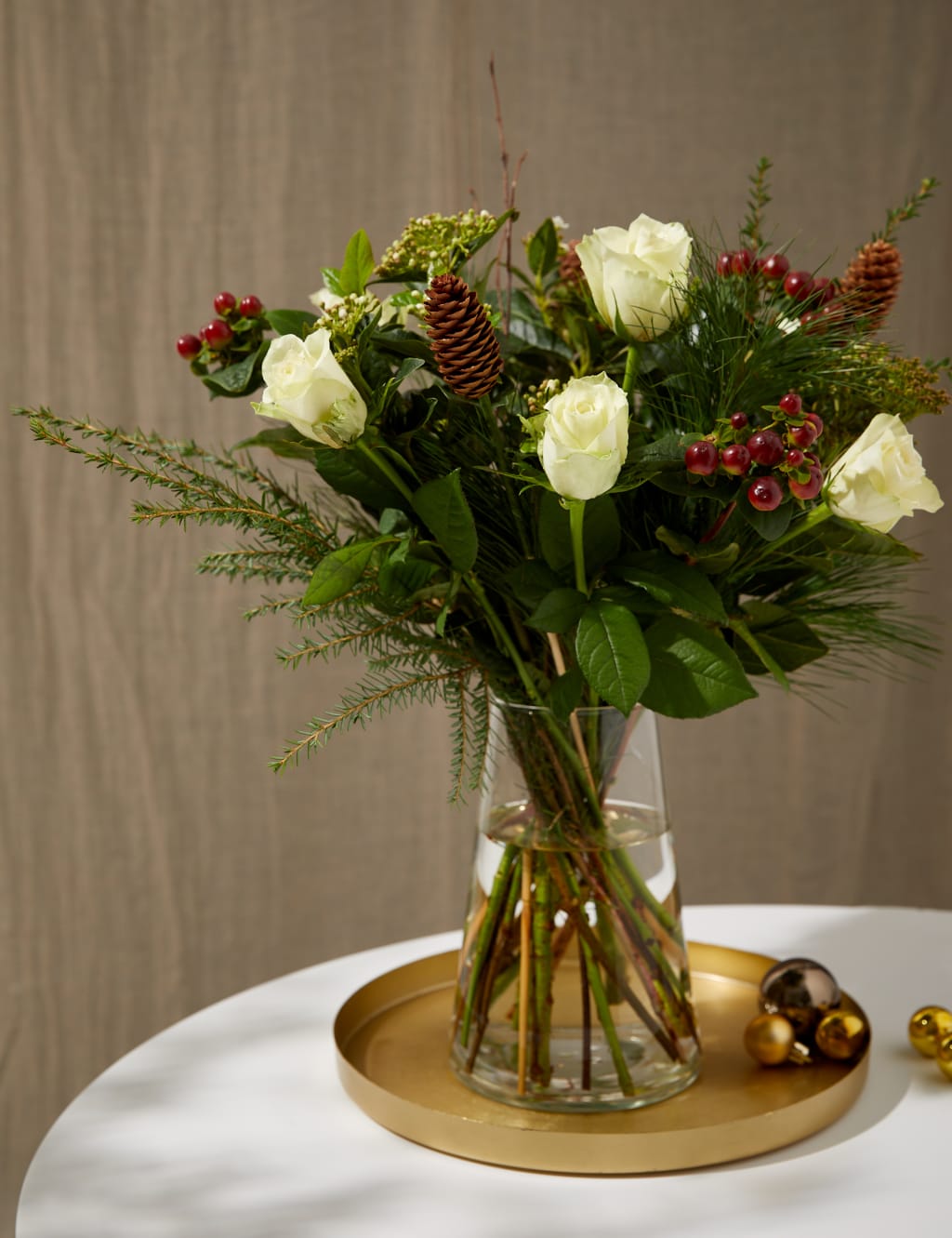 Winter White Rose Bouquet | M&S