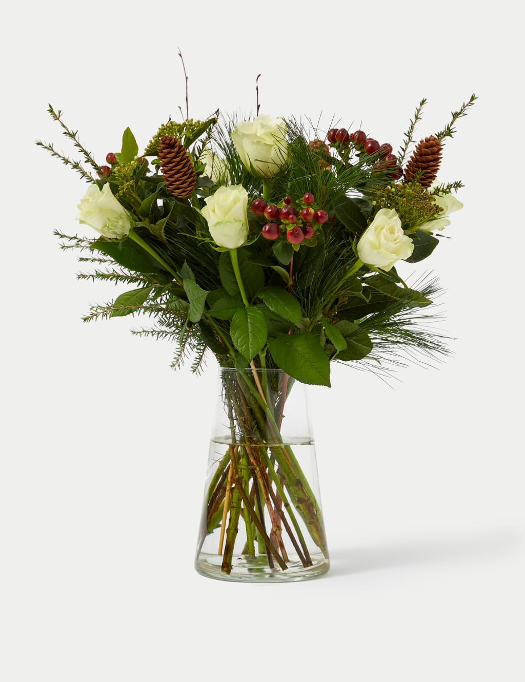 Winter White Rose Bouquet | M&S