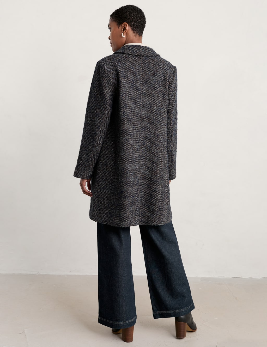 Wool Blend Textured Collared Coat | Seasalt Cornwall | M&S