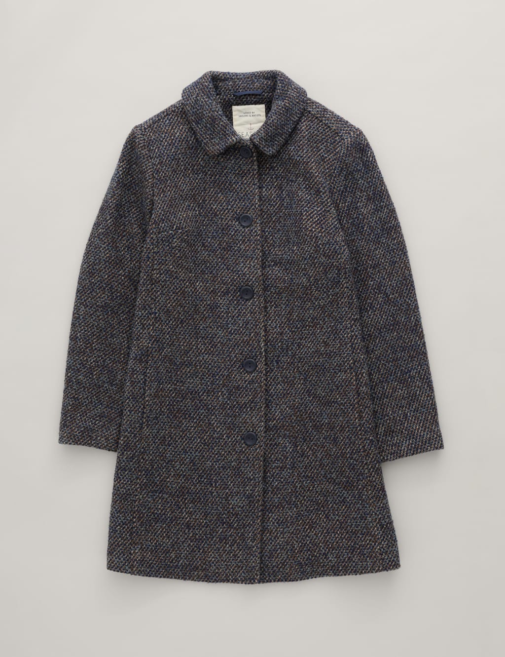 Wool Blend Textured Collared Coat | Seasalt Cornwall | M&S