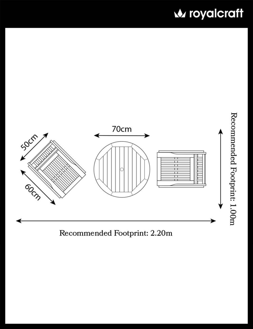 York Bistro Table & Chairs | Royalcraft | M&S
